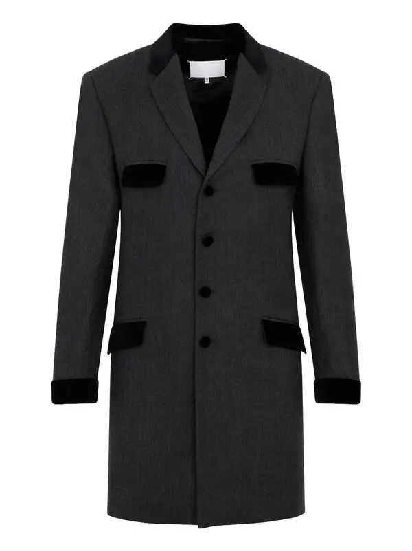 MAISON MARGIELA Wool Long Jacket - Gray
