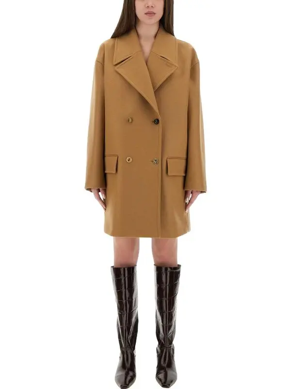 Moschino Double-breasted Coat - Cream