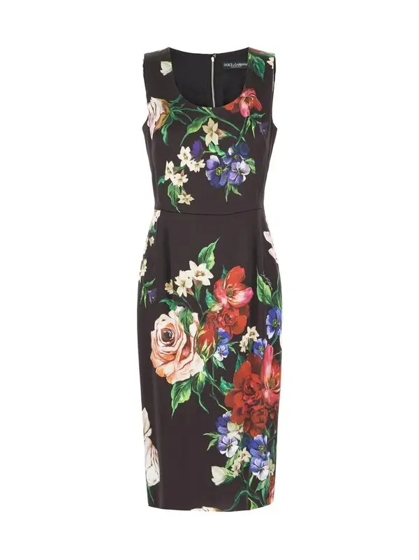 Dolce & Gabbana Floral Print Sleeveless Dress - Multicolor
