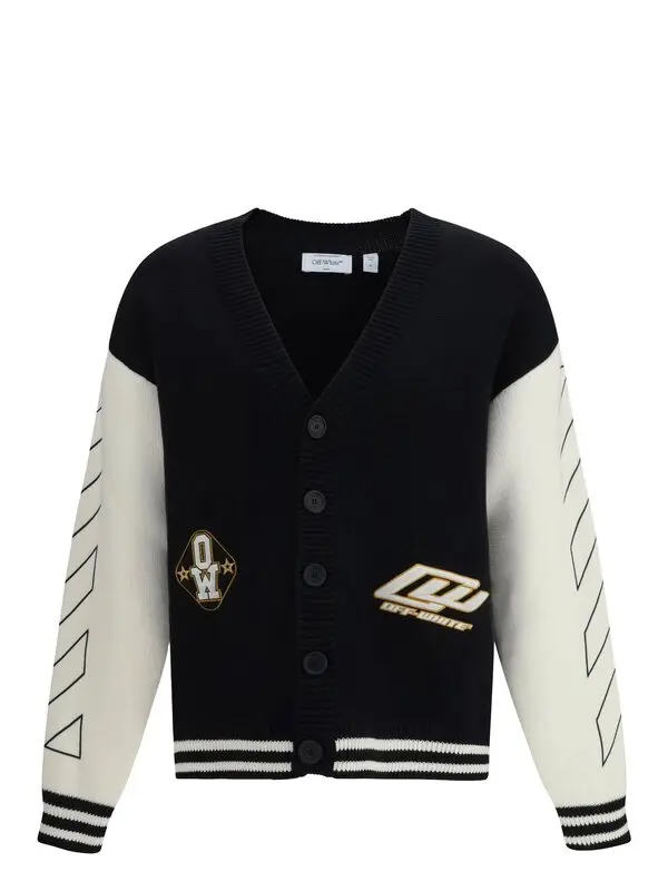 Off-White Star Logo Varsity Cardigan - Black