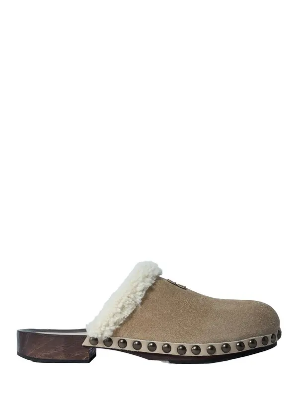 Miu Miu Suede Clogs - Black