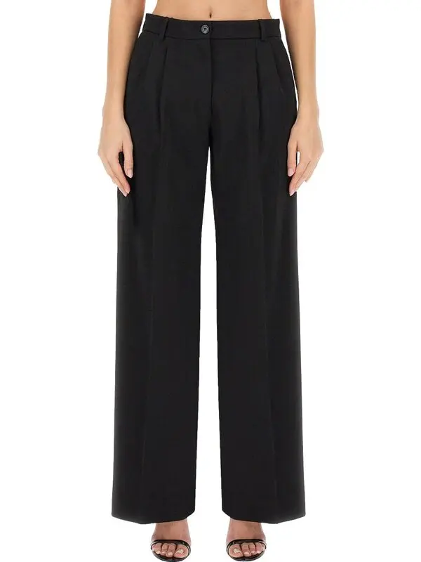 Dolce & Gabbana Viscose Flare Pants - Black