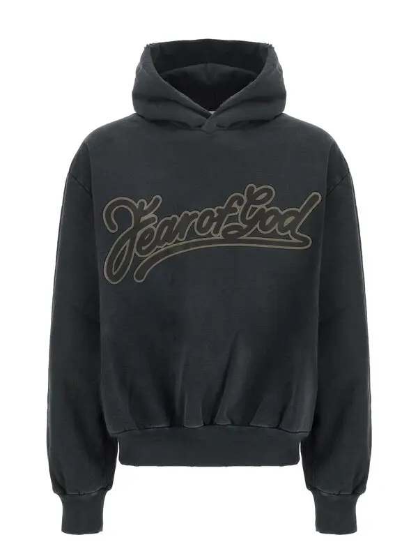 Fear Of God Logo Print Hoodie - Multicolor
