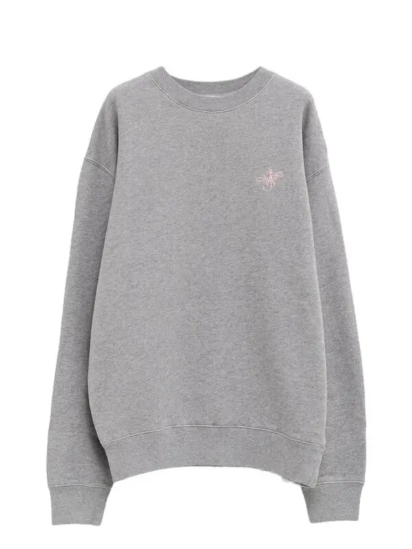 JW Anderson Melange Anchor Logo Sweatshirt - Gray