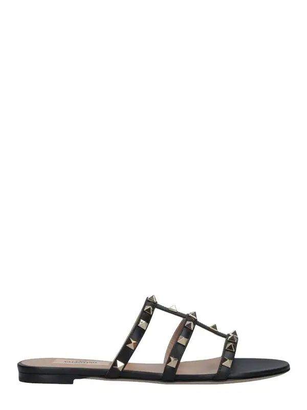 Valentino Garavani Rockstud Slide Sandals - Black