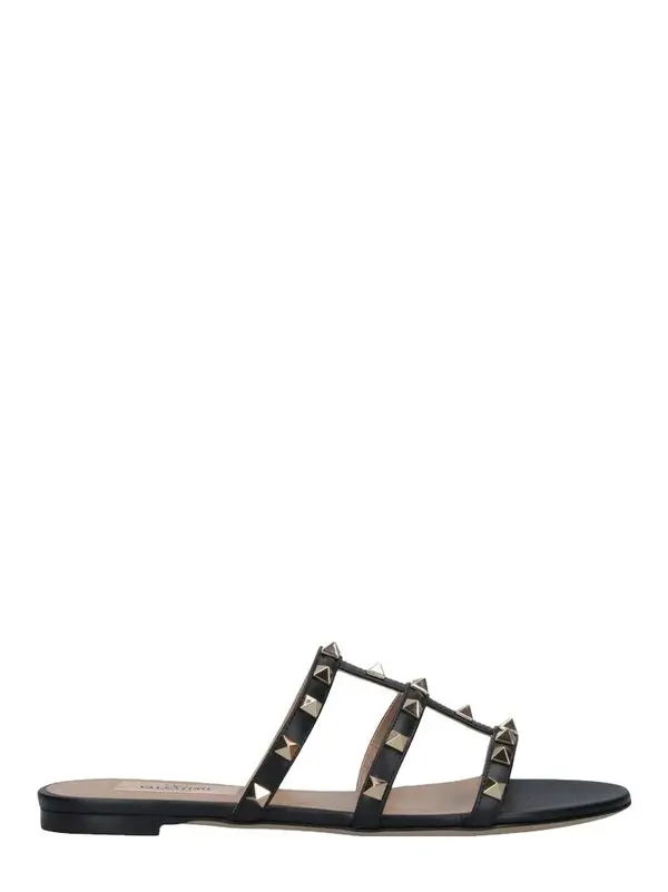 Valentino Garavani Rockstud Slide Sandals - Black