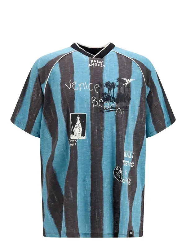 Palm Angels Soccer Cali T-shirt - Blue