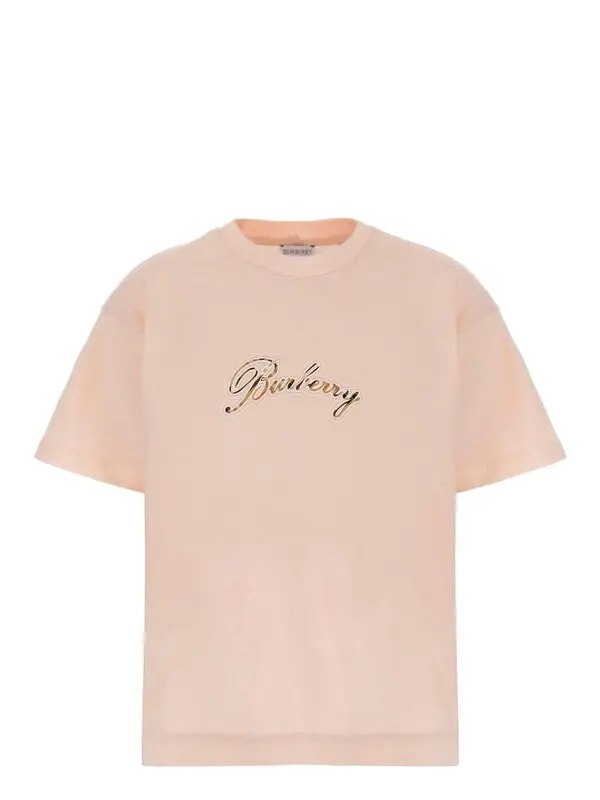 Burberry Logo Applique T-shirt - Multicolor