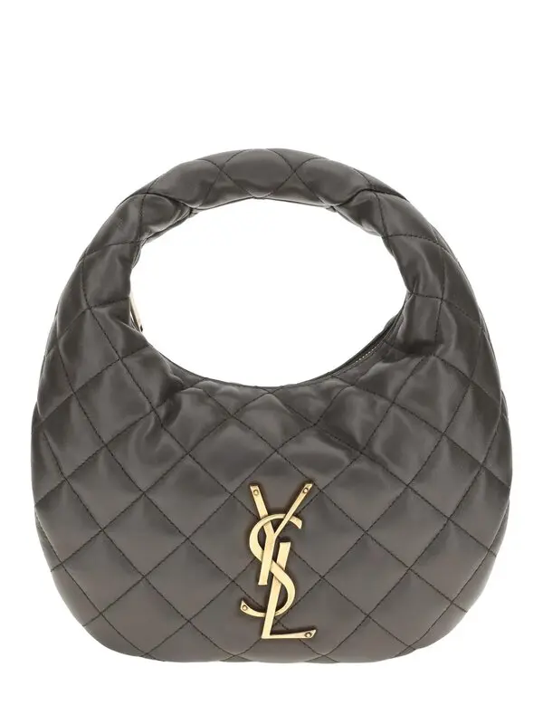 Saint Laurent Icarino Quilted Nappa Handbag - Gray