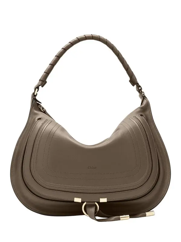 Chloé Leather Marcie Shoulder Bag - Brown