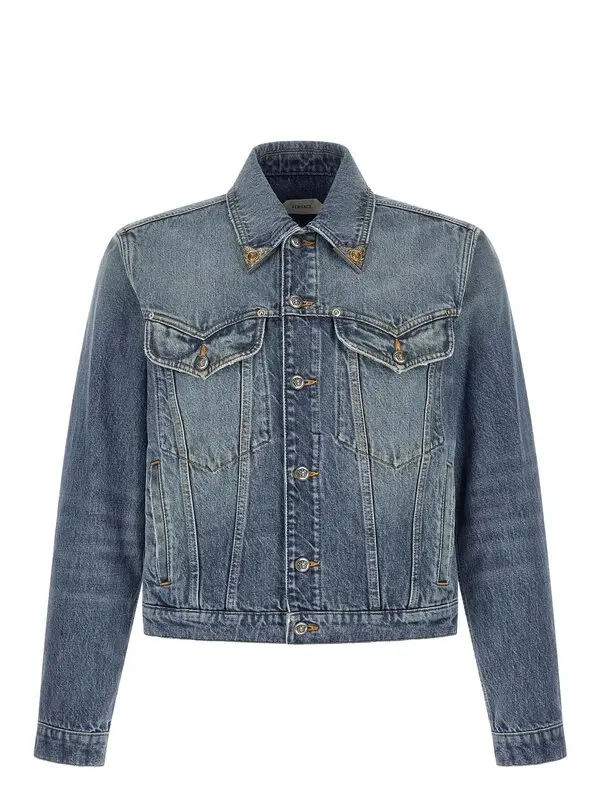 Versace Medusa Denim Jacket - Blue