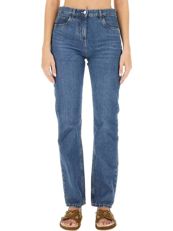 Etro Logo Embroidery Jeans - Blue