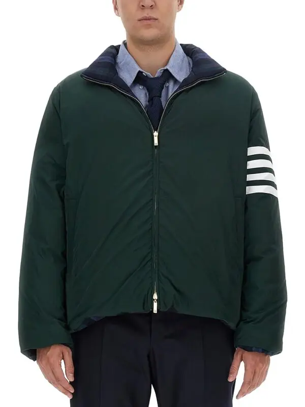 Thom Browne Reversible Wool And Cashmere Jacket - Blue