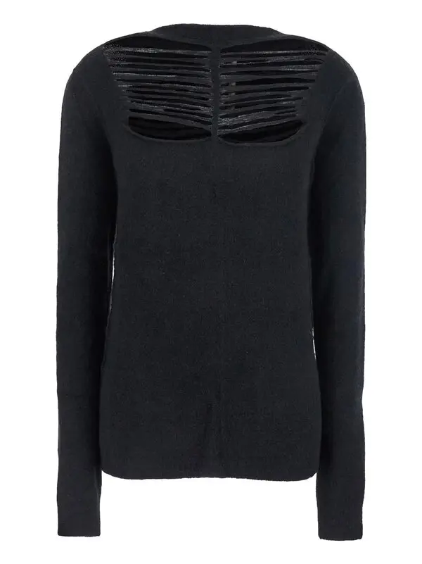 Rick Owens Alpaca Blend Distressed Crewneck Sweater - Multicolor