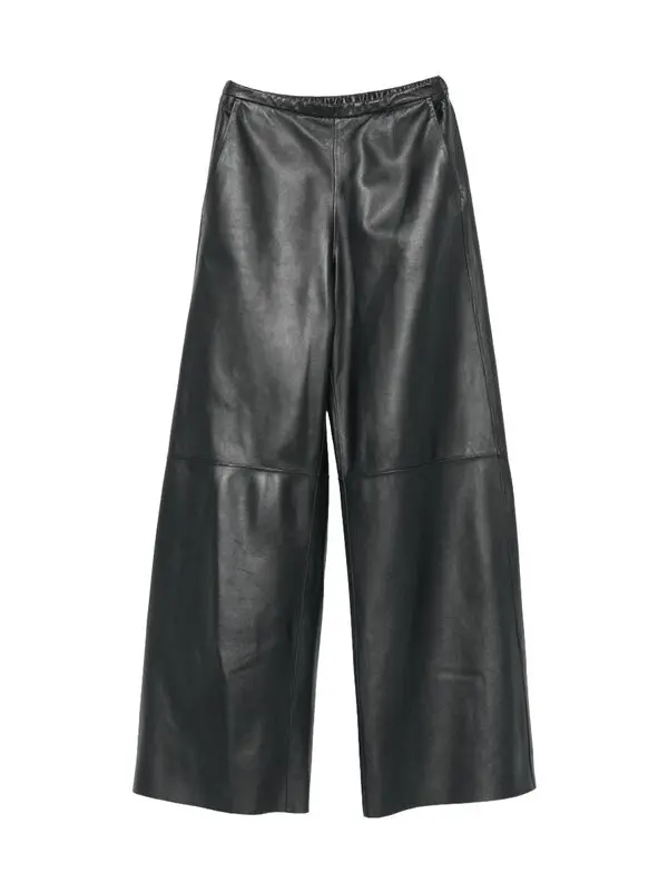 FORTE_FORTE Leather High-waisted Trousers - Multicolor