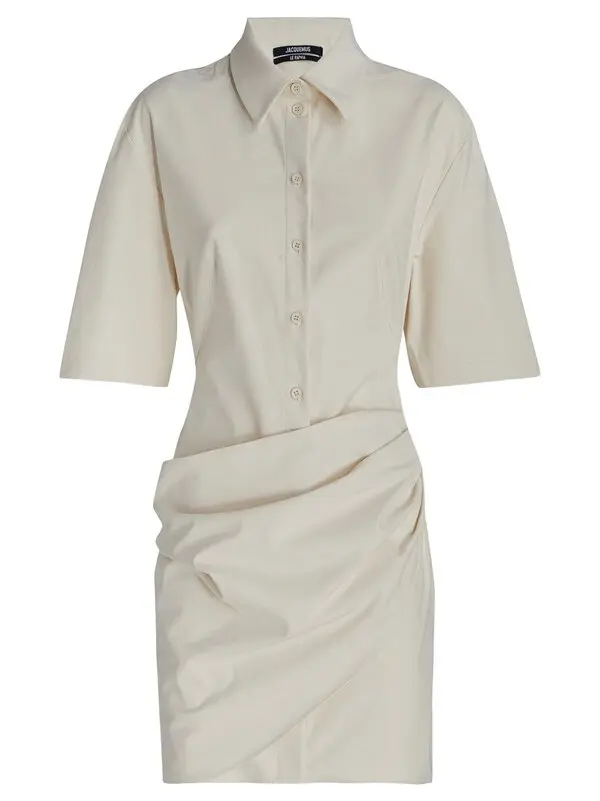 Jacquemus Collared Ruched Mini Dress - Multicolor