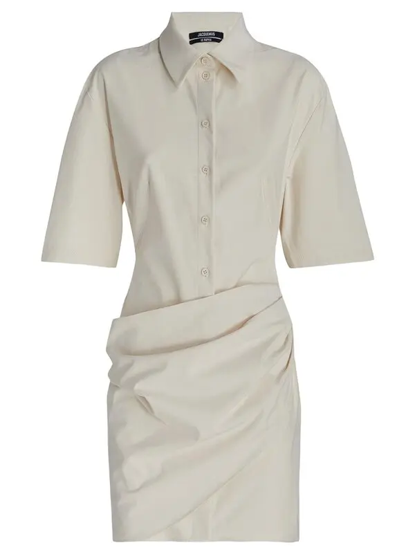 Jacquemus Collared Ruched Mini Dress - Multicolor