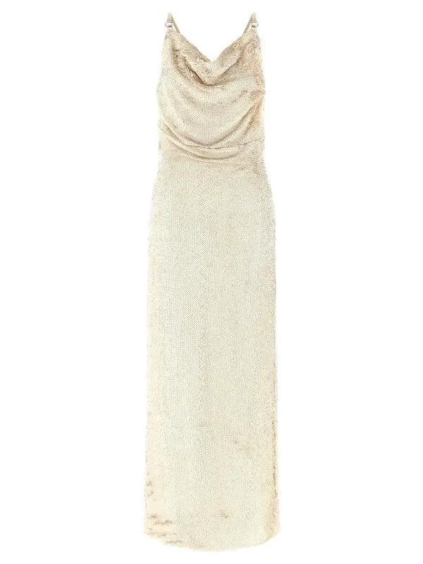 Coperni Sequin Long Dress - Cream