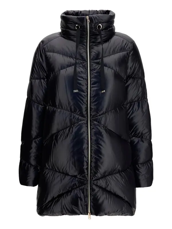 Herno Quilted Drawstring Down Jacket - Black