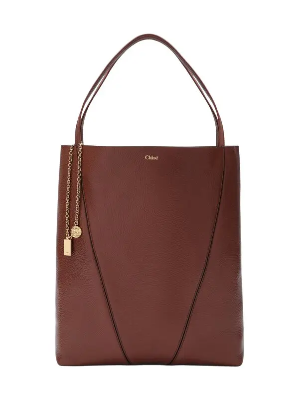 Chloé Large Spin Tote Bag - Brown