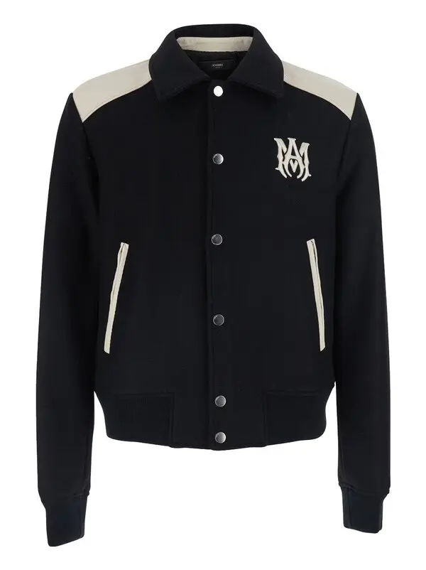 Amiri Wool Blend Jacket With Classic Collar - Multicolor