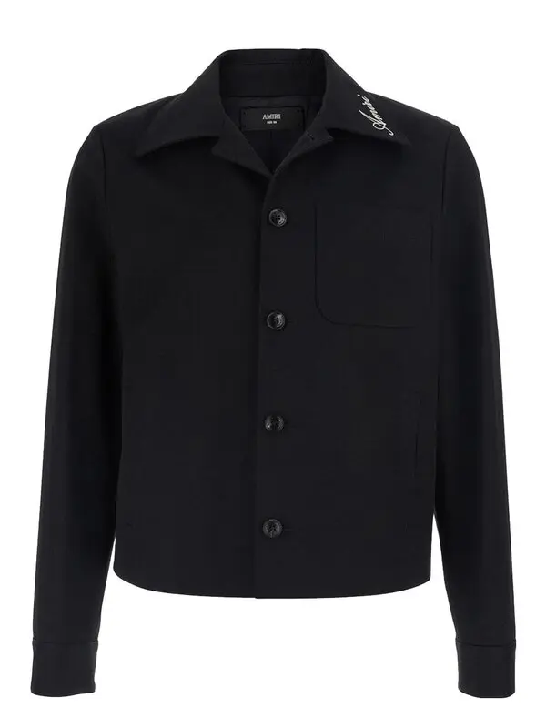 Amiri Cotton Jacket With Embroidered Collar - Multicolor