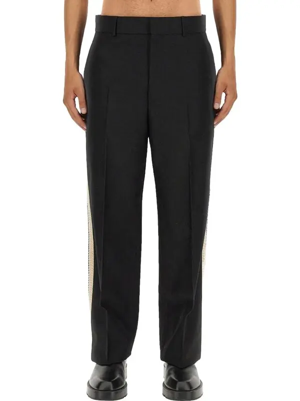 Palm Angels Pants With Logo Band - Black