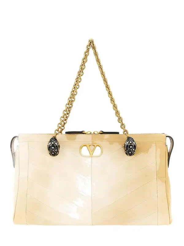 Valentino Garavani Panthea' Shoulder Bag - Cream