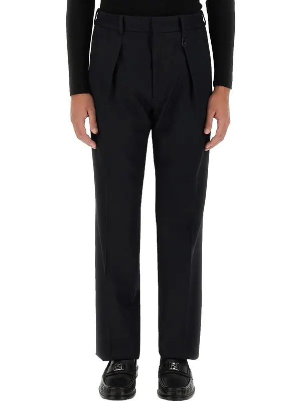 Fendi Wool Straight Fit Pants - Blue
