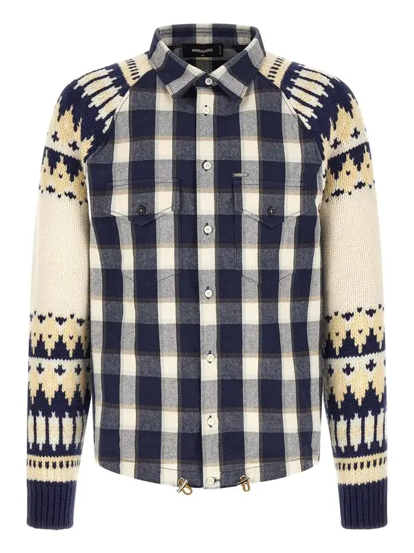 Dsquared2 Classic Check Drawstring' Shirt - Multicolor