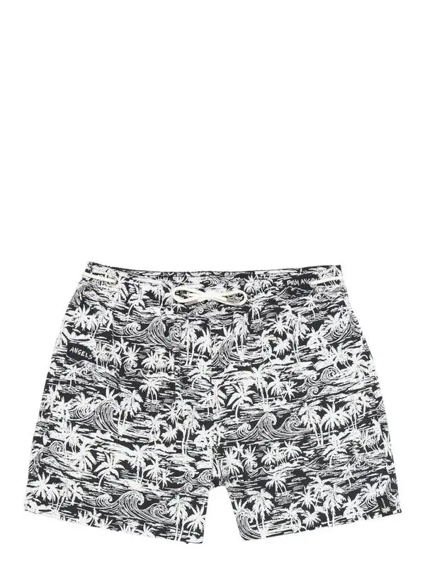 Palm Angels Beachwear Swim Shorts - Black