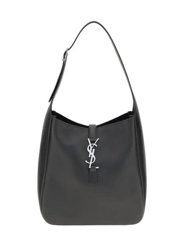 Saint Laurent Le 5 À 7 Leather Shoulder Bag - Black