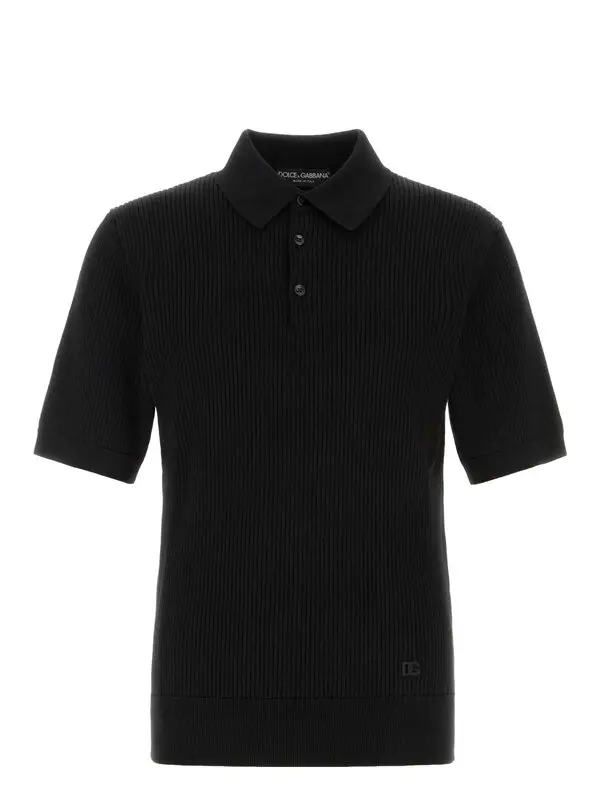 Dolce & Gabbana Cotton Polo Shirt - Black