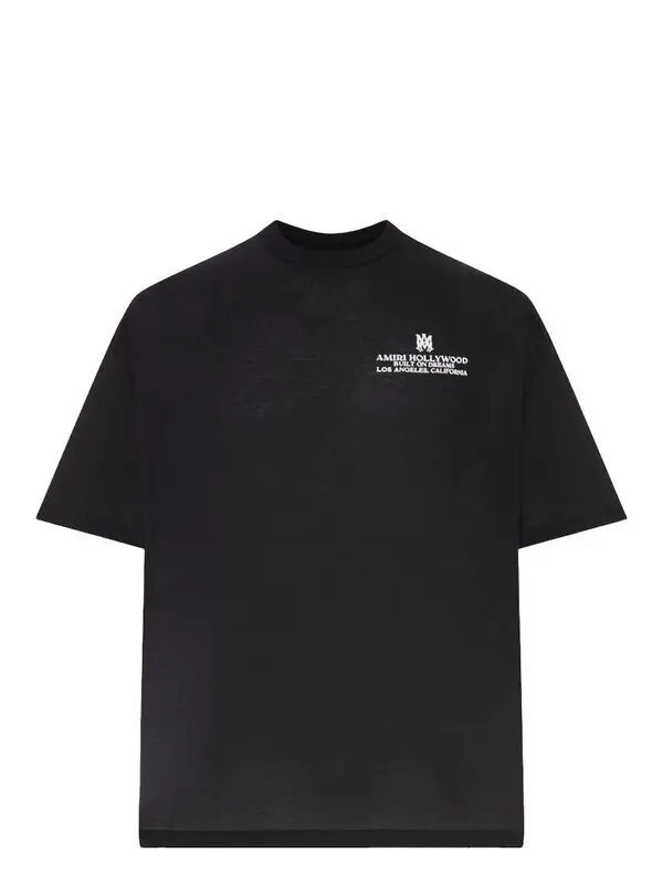 Amiri Cotton T-shirt With Logo - Black