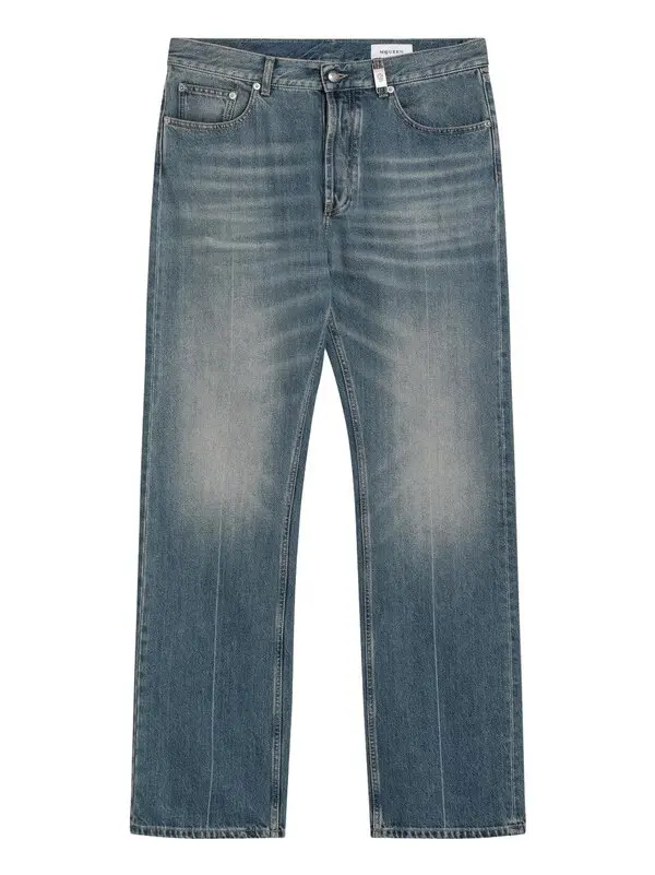 Alexander McQueen Faded Jeans - Blue