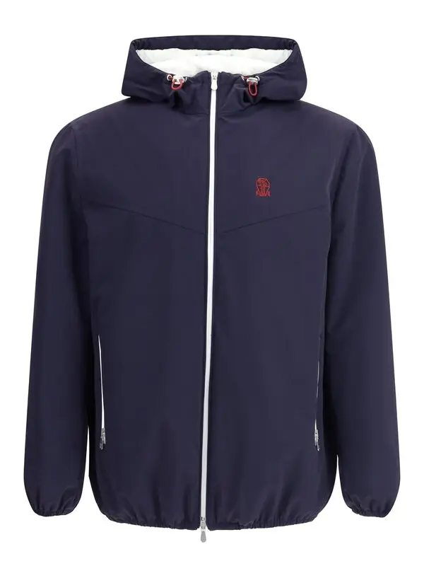 Brunello Cucinelli Waterproof Hooded Jacket - Blue
