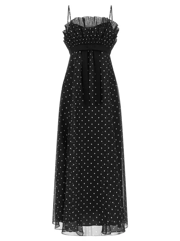 Zimmermann Polka Dot Midi Dress - Black