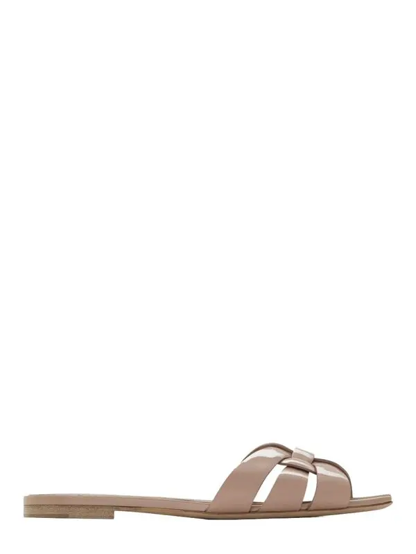 Saint Laurent Tribute Nu Pieds Leather Flat Sandals - Multicolor