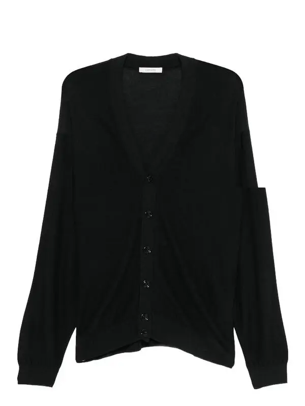LEMAIRE V-neck Cardigan - Black