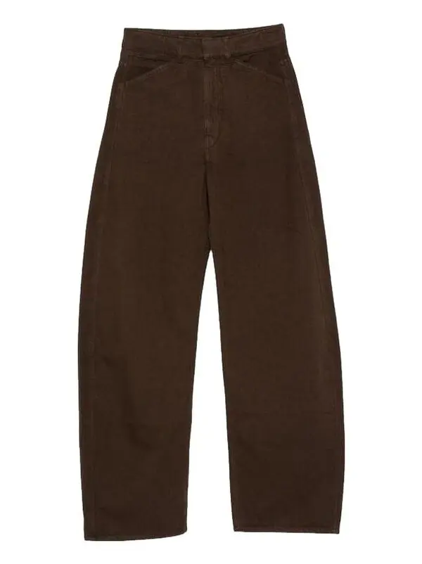LEMAIRE Wide Leg Palazzo Trousers - Brown