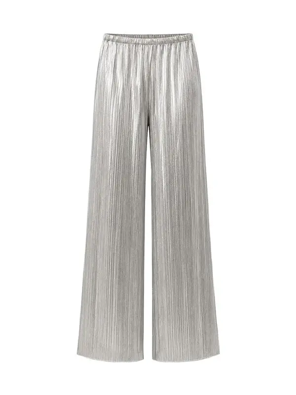 FORTE_FORTE Trousers With An Elasticated Waist And Irregular Pleating - Multicolor