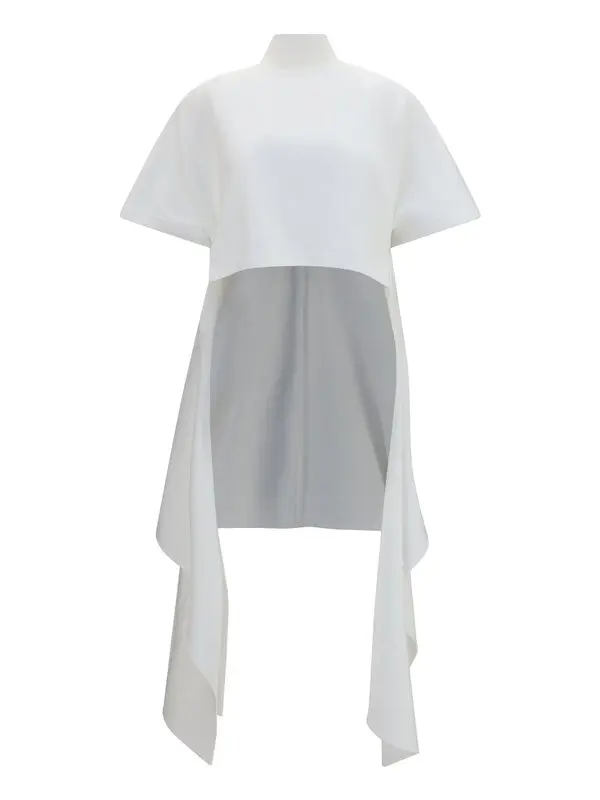 Alaïa Asymmetric Cotton T-shirt - White
