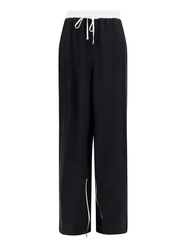 Kiton Silk Pants - Black