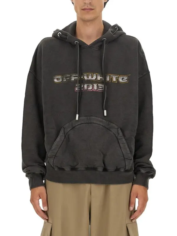 Off-White Sweatshirt With Print - Black