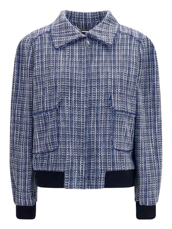 Kiton Tweed Jacket - Blue