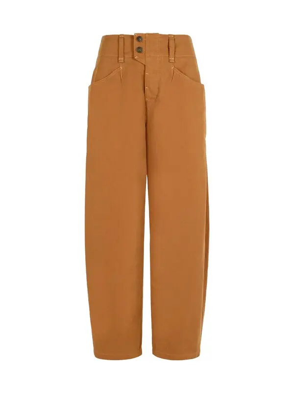 Isabel Marant Étoile Oumaya' Cotton Cognac Pants - Brown