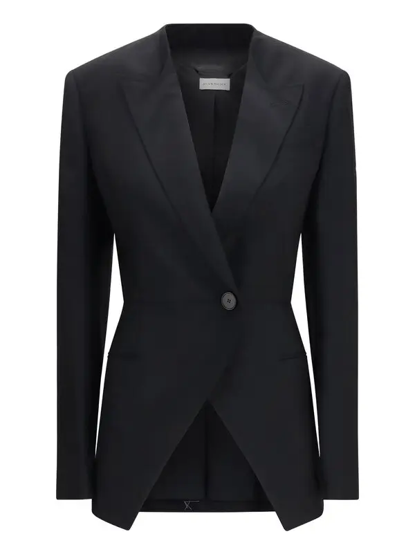 Givenchy Cut-out Double-breasted Blazer - Black