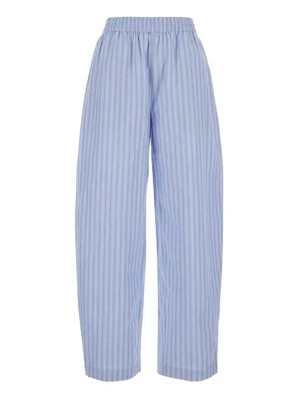 ROTATE BY BIRGER CHRISTENSEN Cotton Poplin Striped Pants - Multicolor
