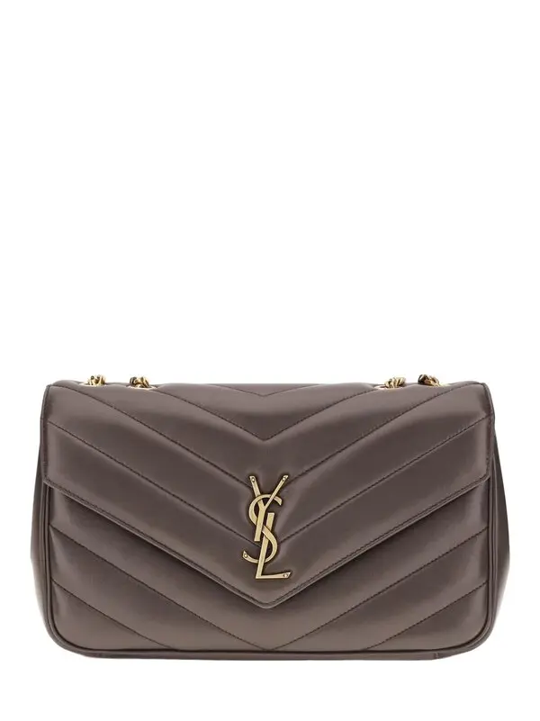 Saint Laurent Loulou Shoulder Bag - Gray