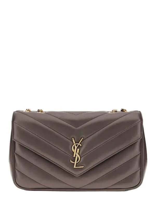 Saint Laurent Loulou Shoulder Bag - Gray